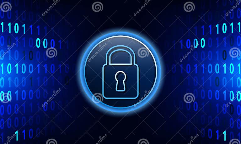 Binary Code Vector Abstract Technology Background with Global Security Concept. Stock Vector ...