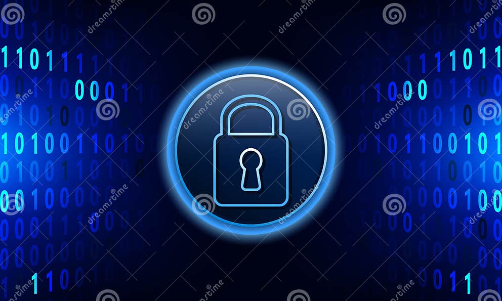 Binary Code Vector Abstract Technology Background with Global Security ...