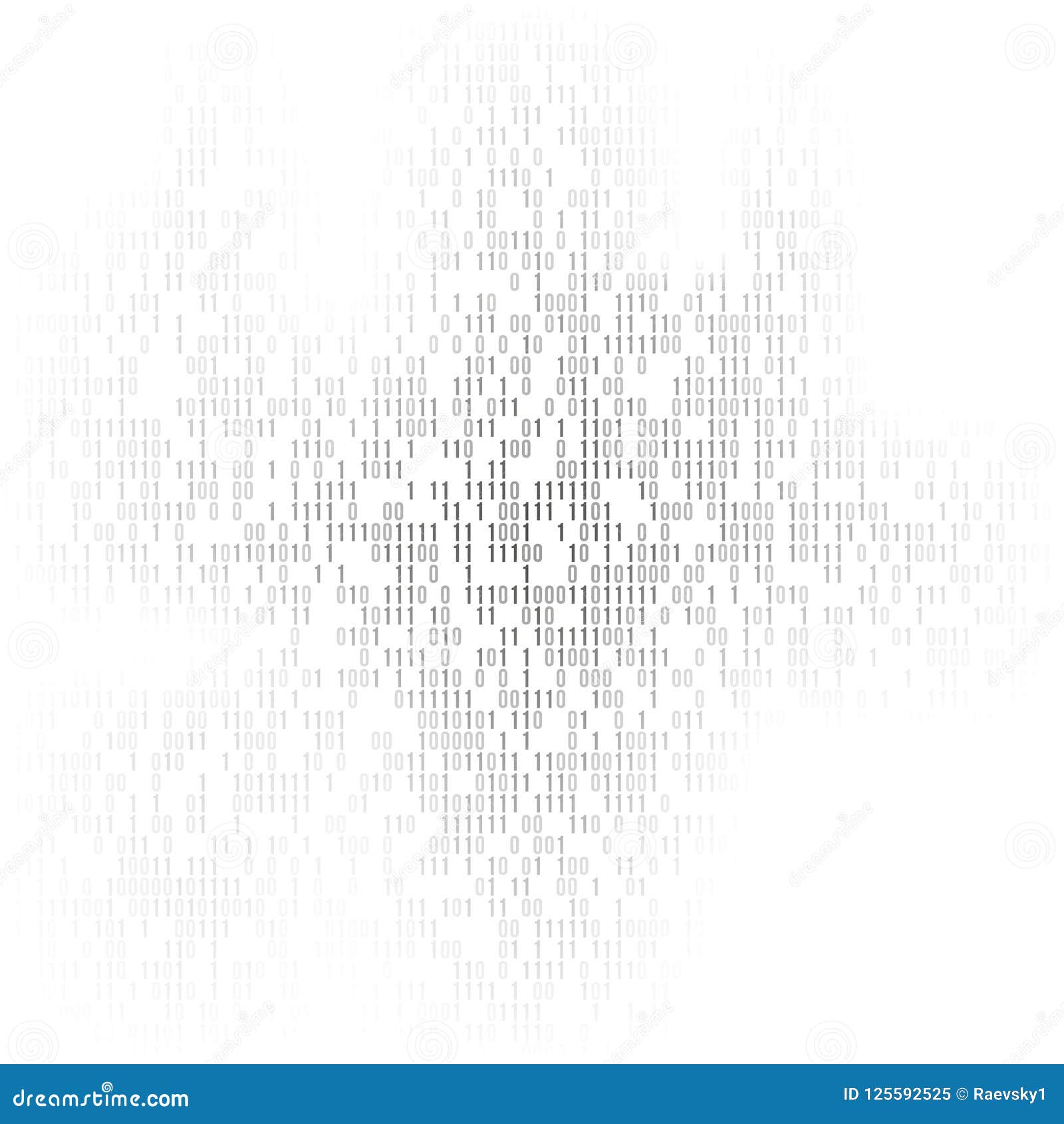 Binary Code Vector Background With Numbers One And Zero Artificial