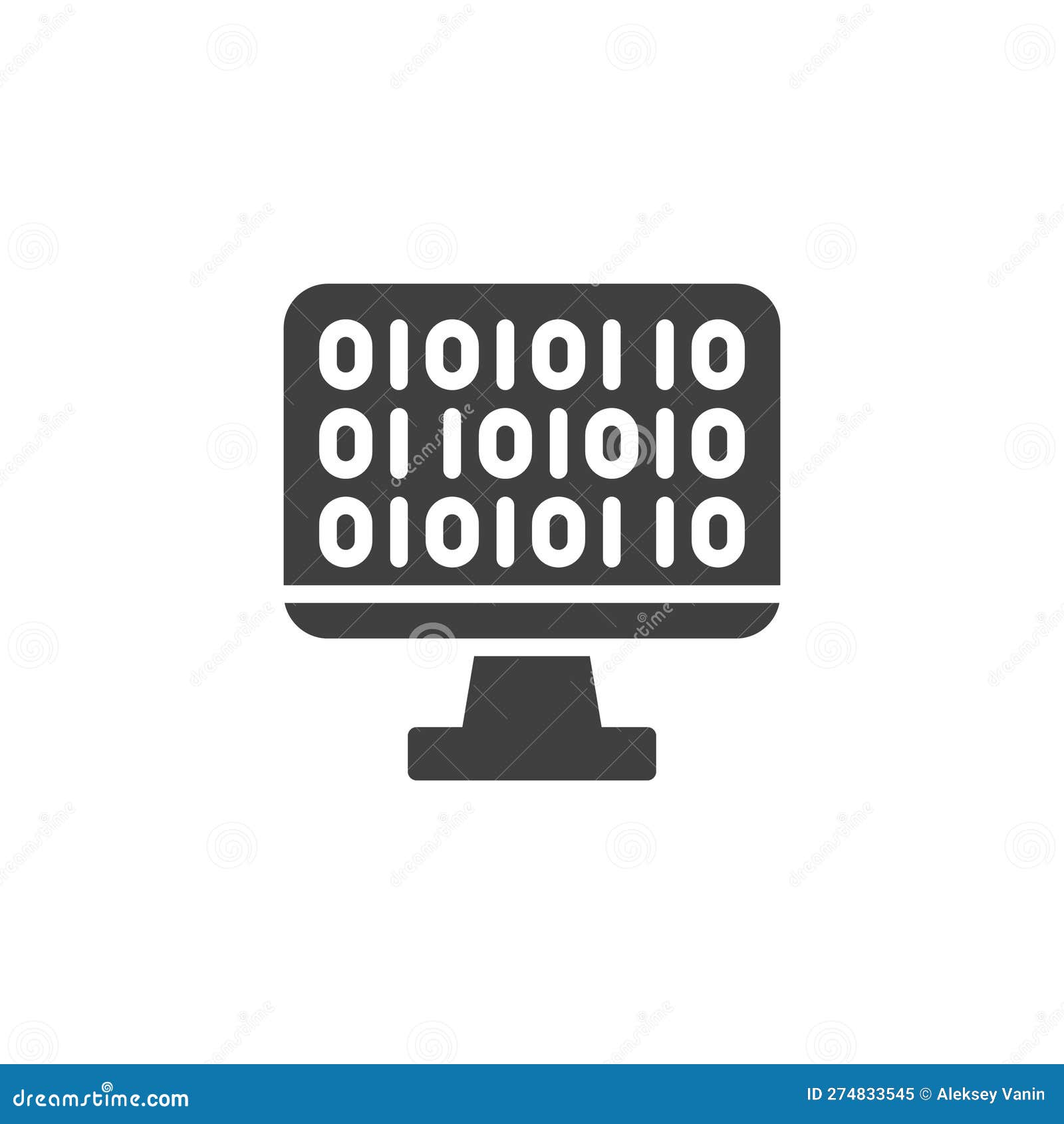 Binary code vector icon stock vector. Illustration of perfect - 274833545