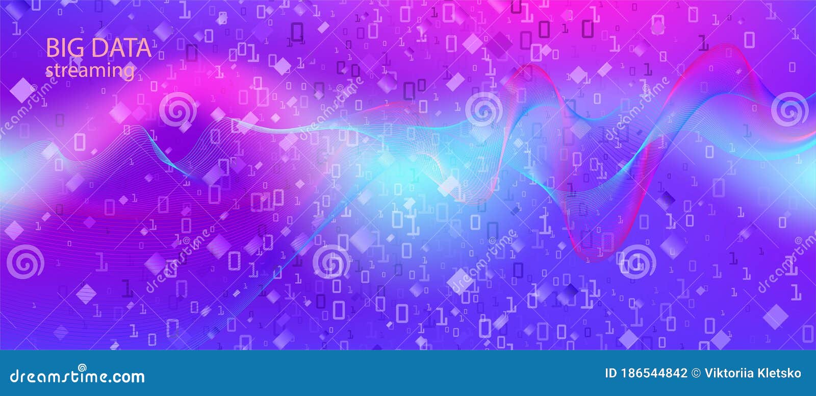 Binary Code Vector Presentation. Matrix Falling Binary Code. Cyber ...