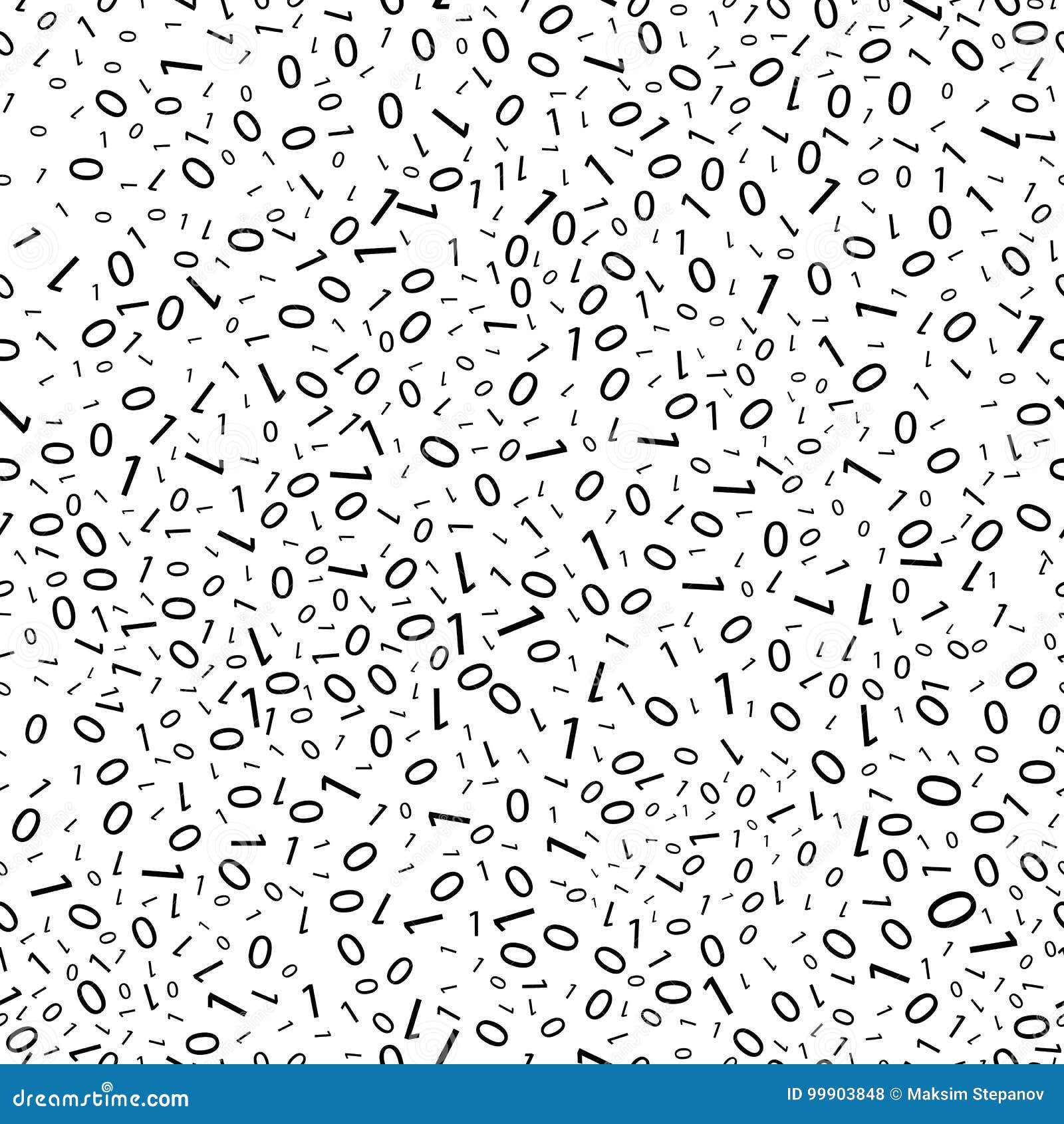 Binary Code Vector Seamless Pattern Stock Vector Illustration Of