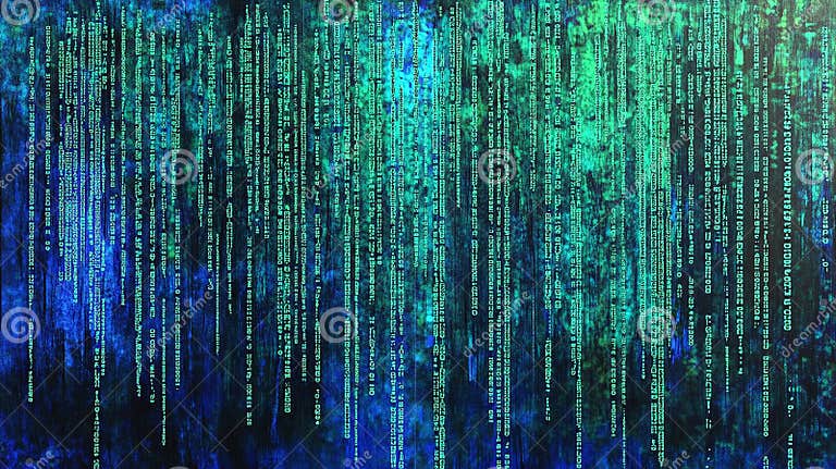 Binary Code Visualization that Evolves into Flowing Calligraphy with Each Character Leaving ...