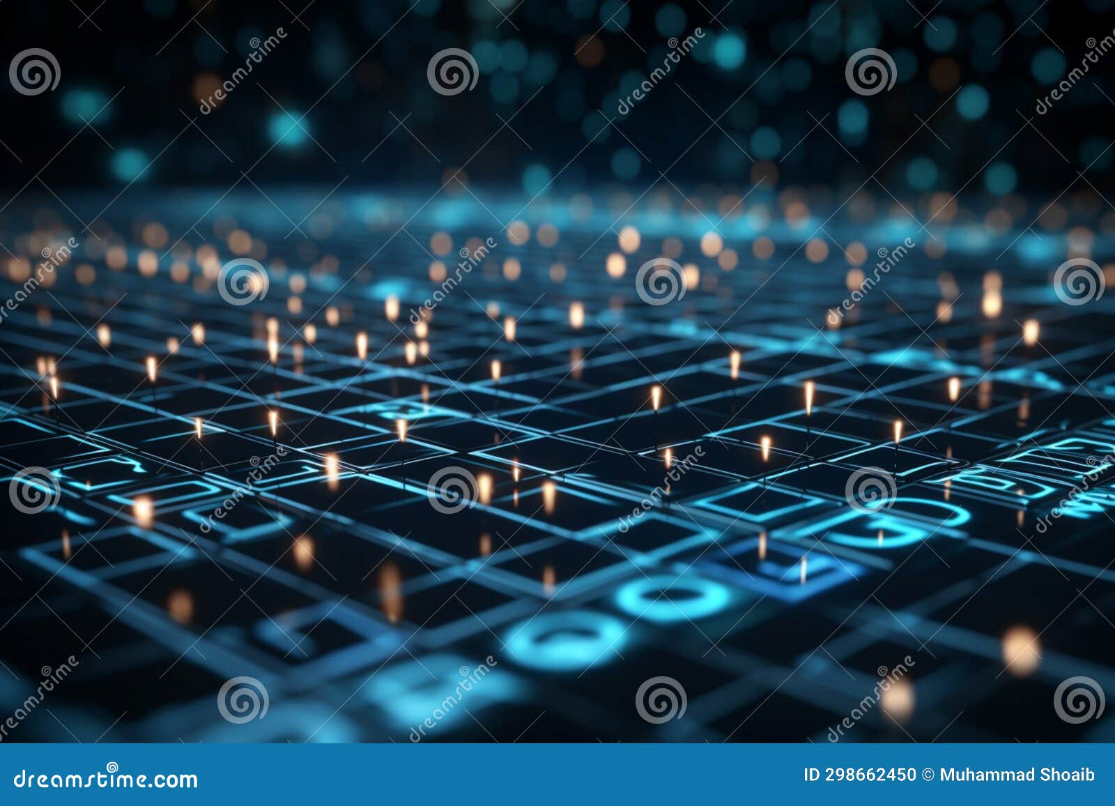Binary Code Waves Depict Data Flow Digital Security in Internet ...