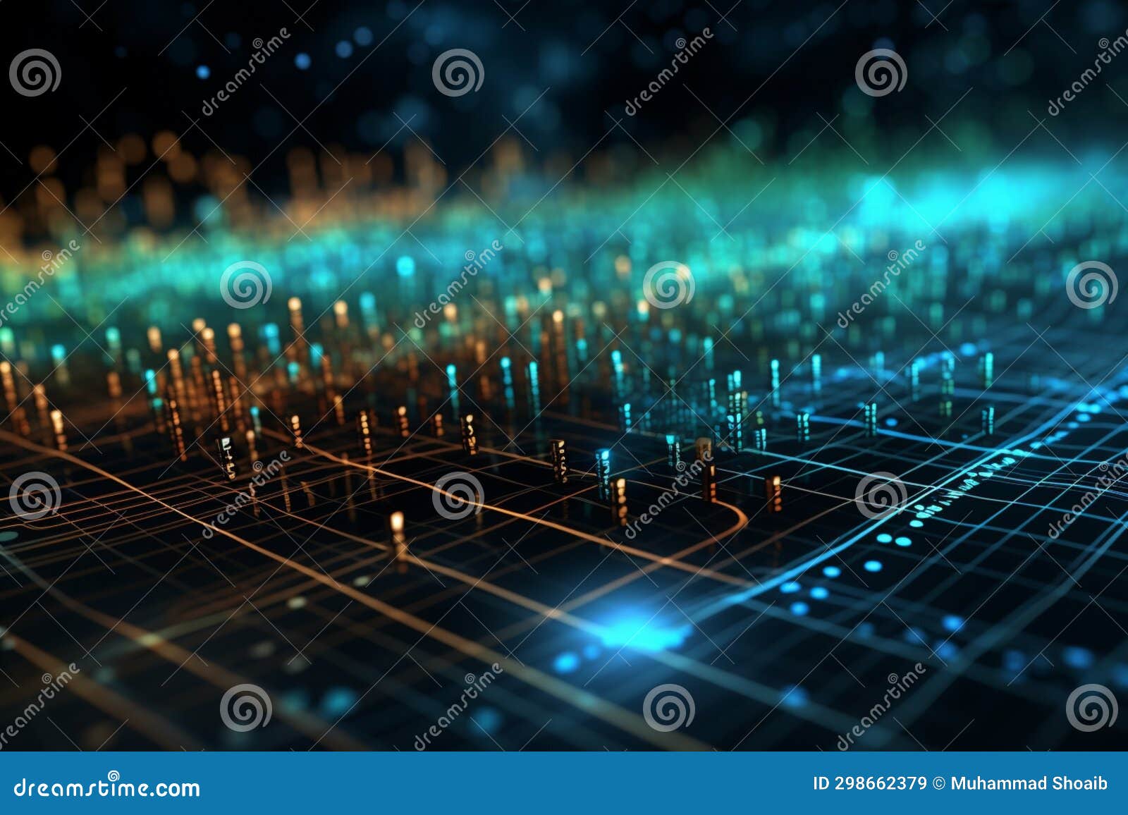 Binary Code Waves Depict Data Flow Digital Security in Internet ...