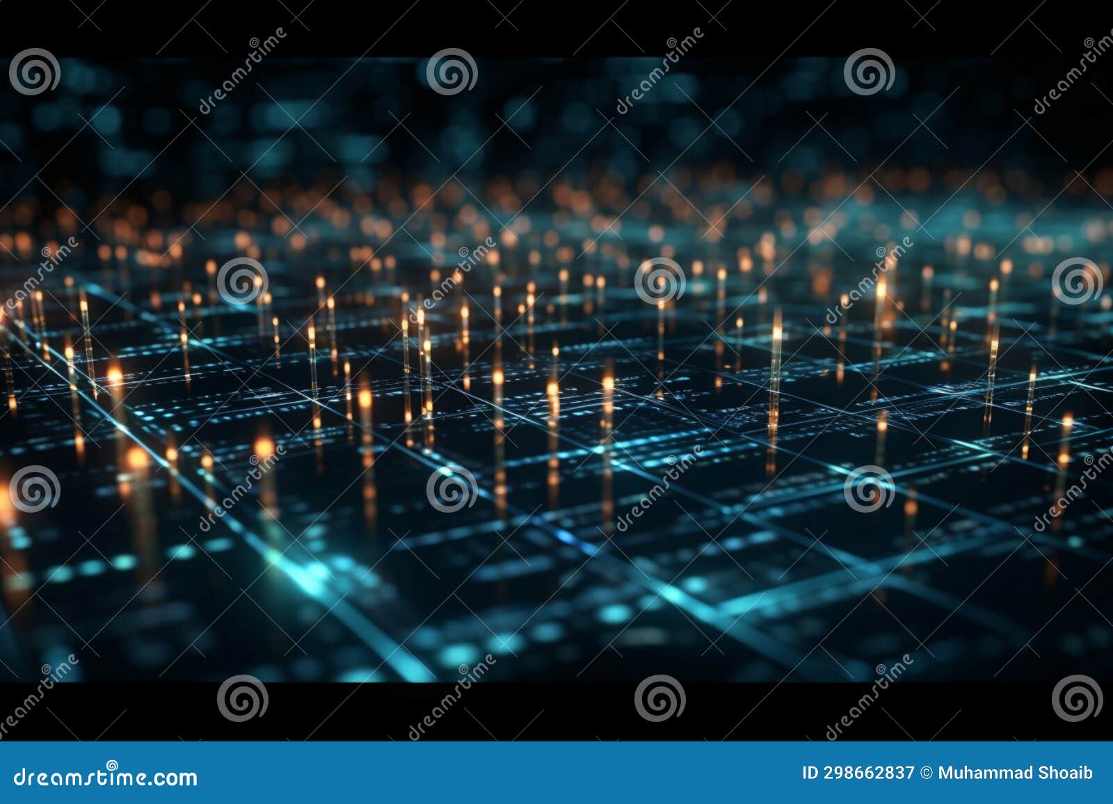 Binary Code Waves Depict Data Flow Digital Security in Internet Technology Stock Illustration ...