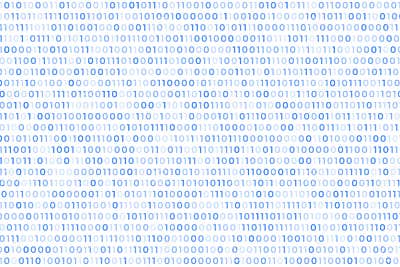 Binary Code White Background with Floating Numbers Stock Vector ...