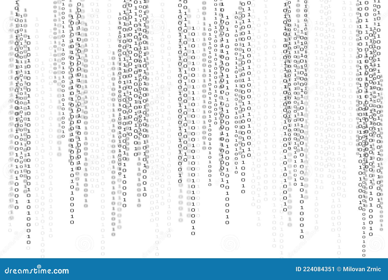 Binary Code White Background. Technology, Data, Coding, Decoding, Hack, Ransomware Concept Stock ...