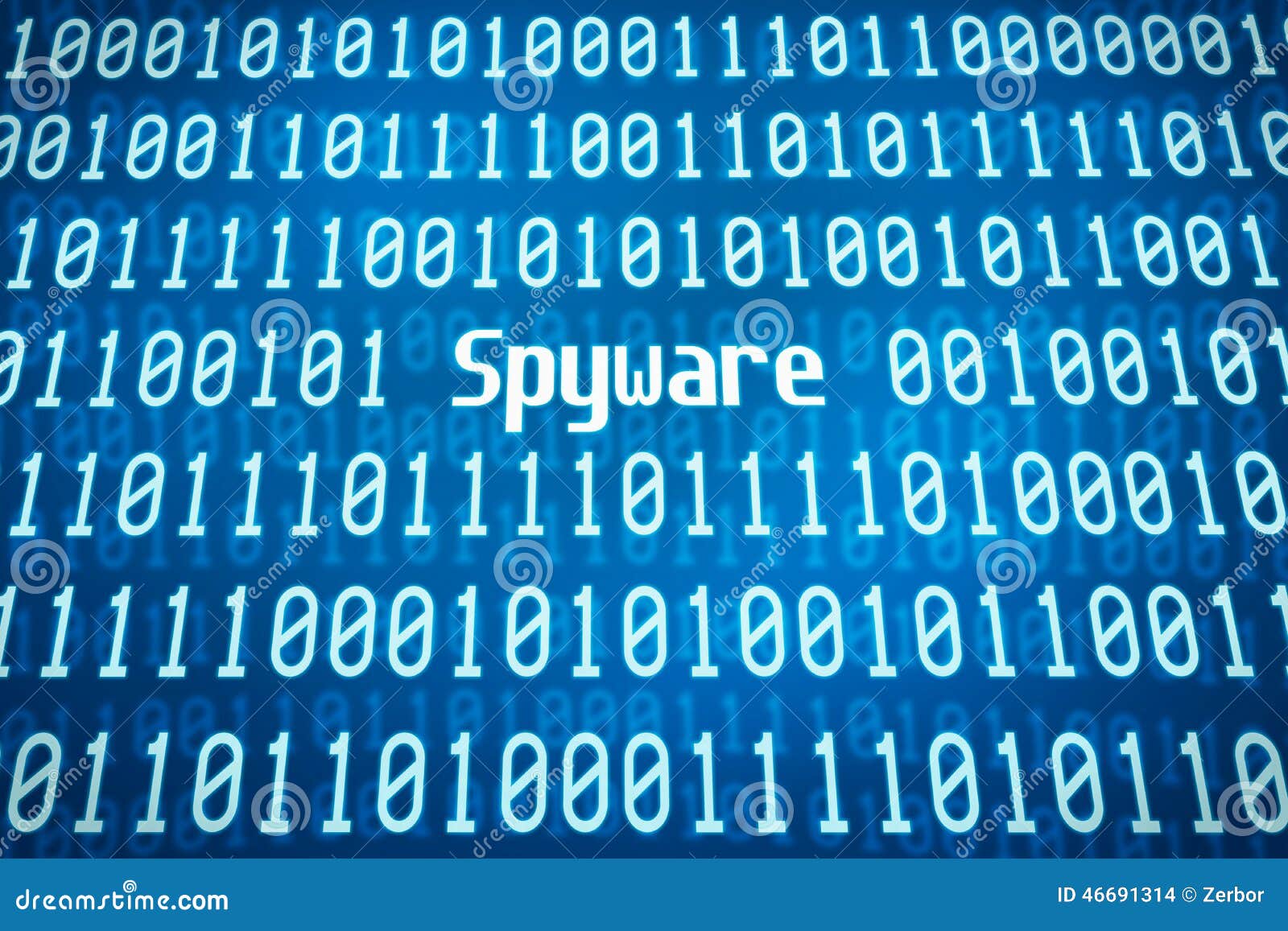Binary Code with the Word Spyware Stock Illustration - Illustration of ...