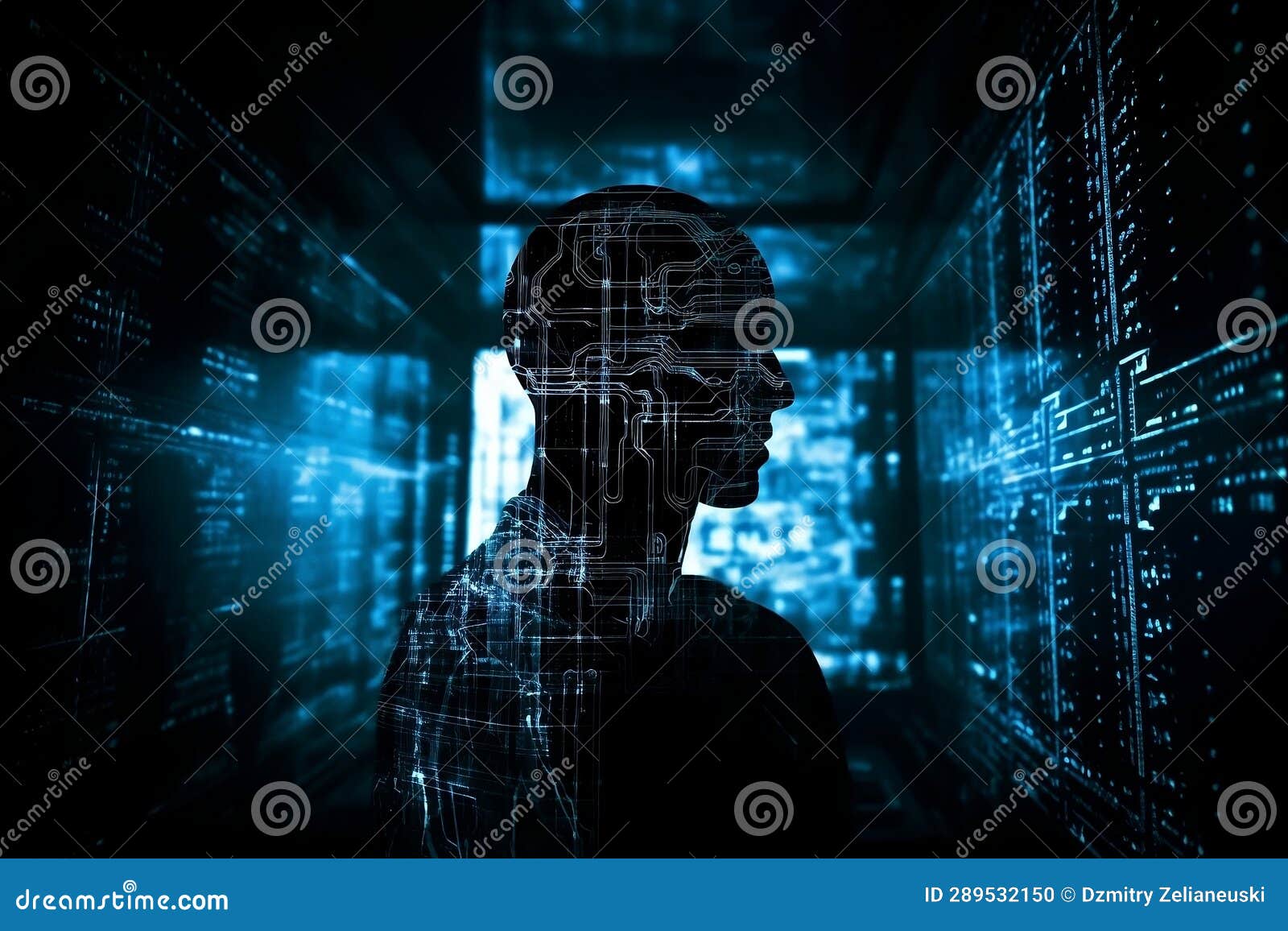 Binary Code of the World. Generative AI. Stock Illustration ...