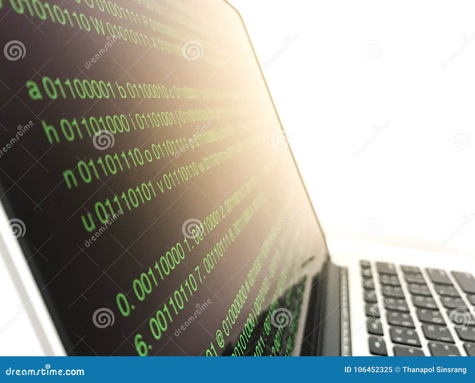 Binary Code Background Software Source Code. Stock Image - Image of ...