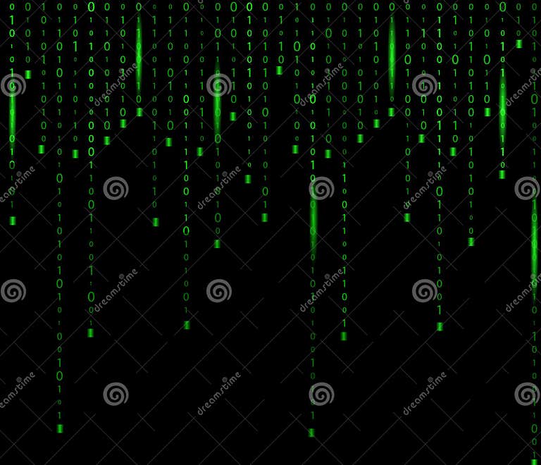 Binary Code Zero One Matrix Green Background Beautiful Banner Wa Stock ...