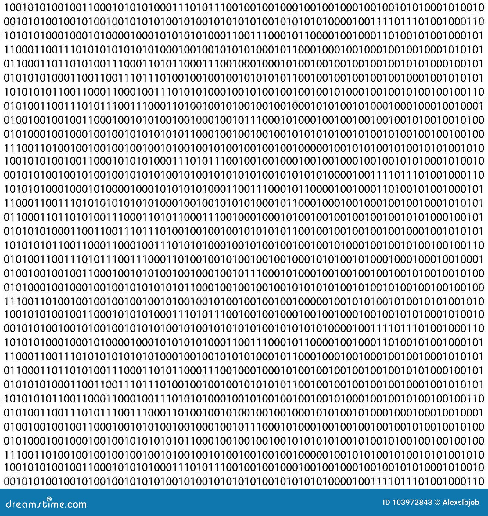 Binary Code Zero One Matrix White Background. Banner, Pattern ...