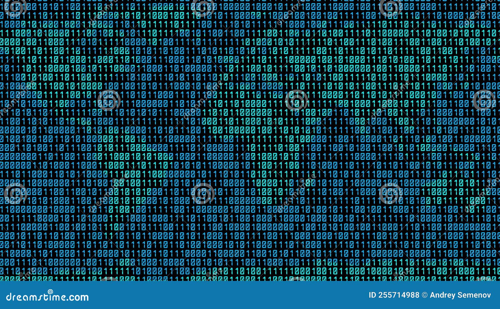 Binary Code. Zeros and Ones in the Form of a Map of the World Stock ...
