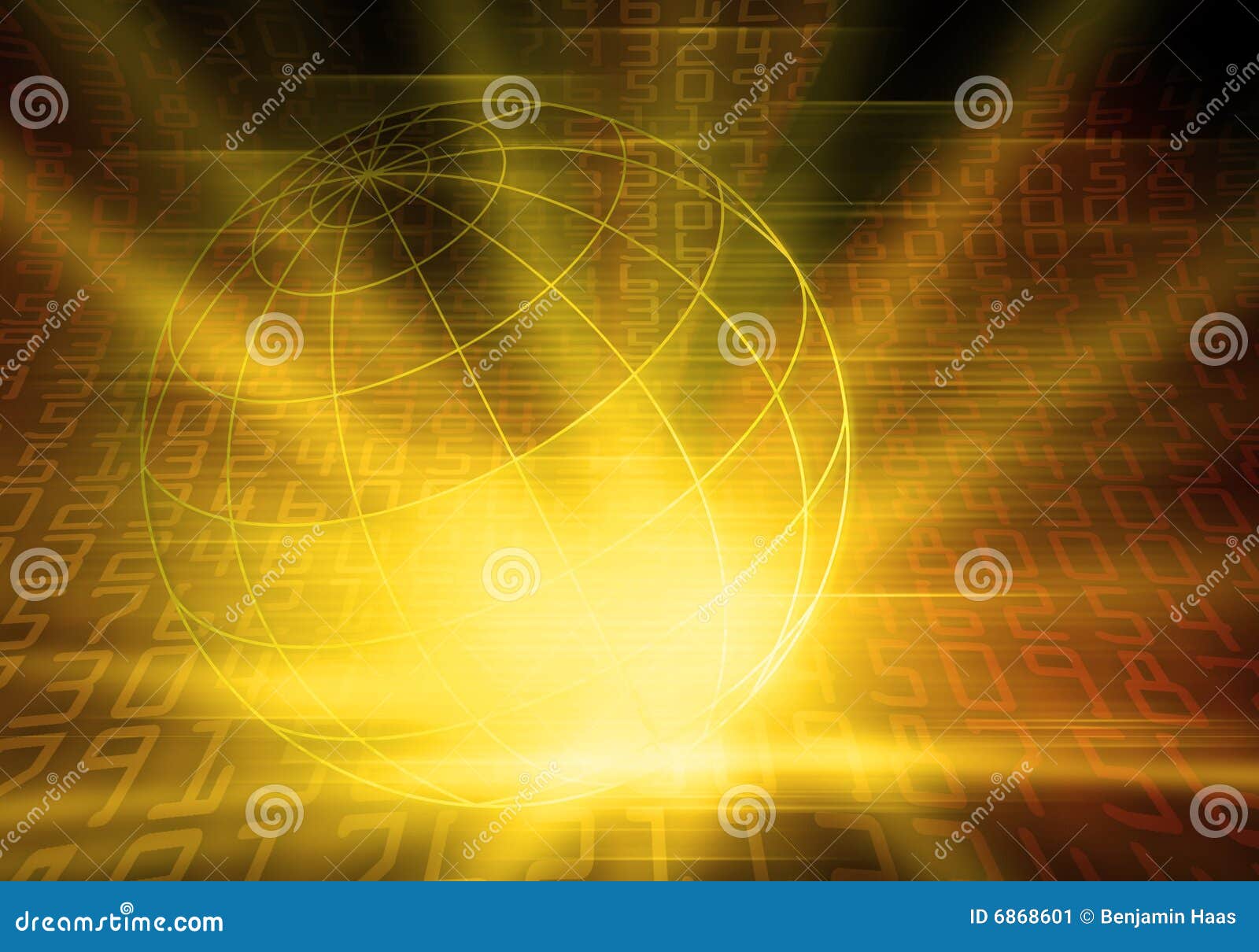 Binary Coded world stock illustration. Illustration of customer - 6868601