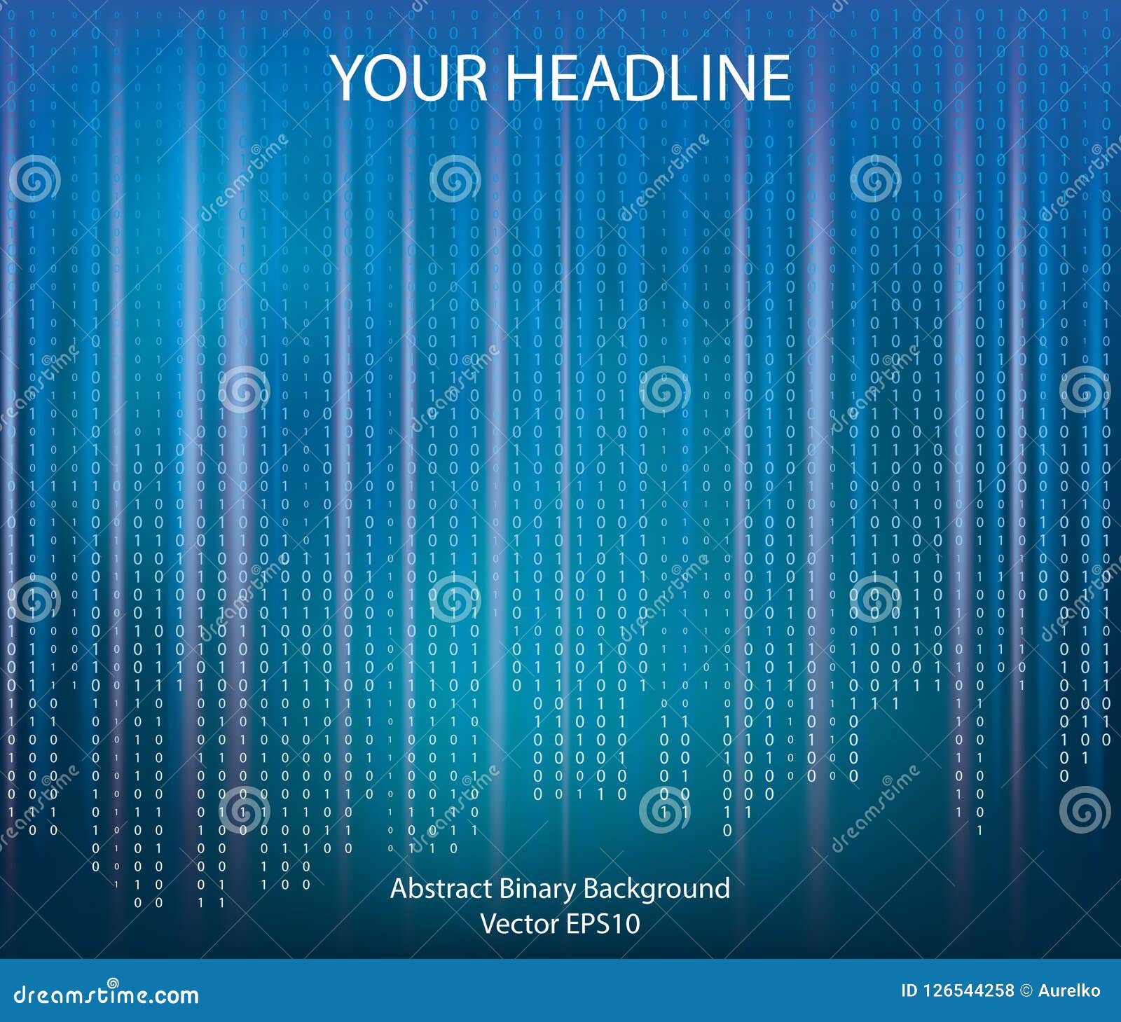 Binary codes blue stock vector. Illustration of network - 126544258
