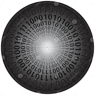 Binary Codes in Circle stock vector. Illustration of numbers - 4381837