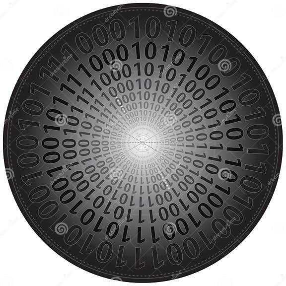 Binary Codes in Circle stock vector. Illustration of numbers - 4381837