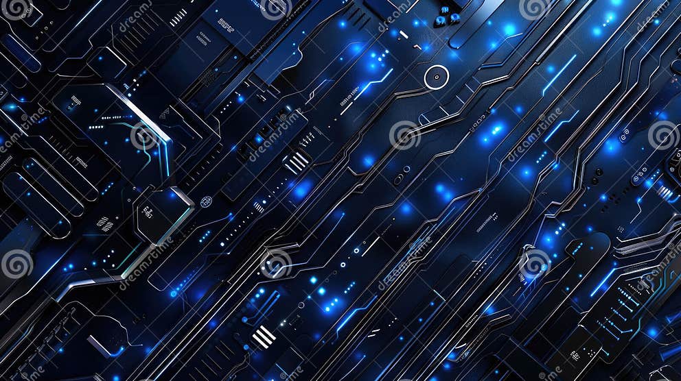 Binary Codes With Glowing Blue Digits Technology And Data Concept