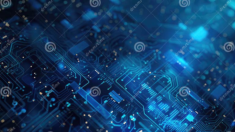 Binary Codes with Glowing Blue Digits. Technology and Data Concept ...