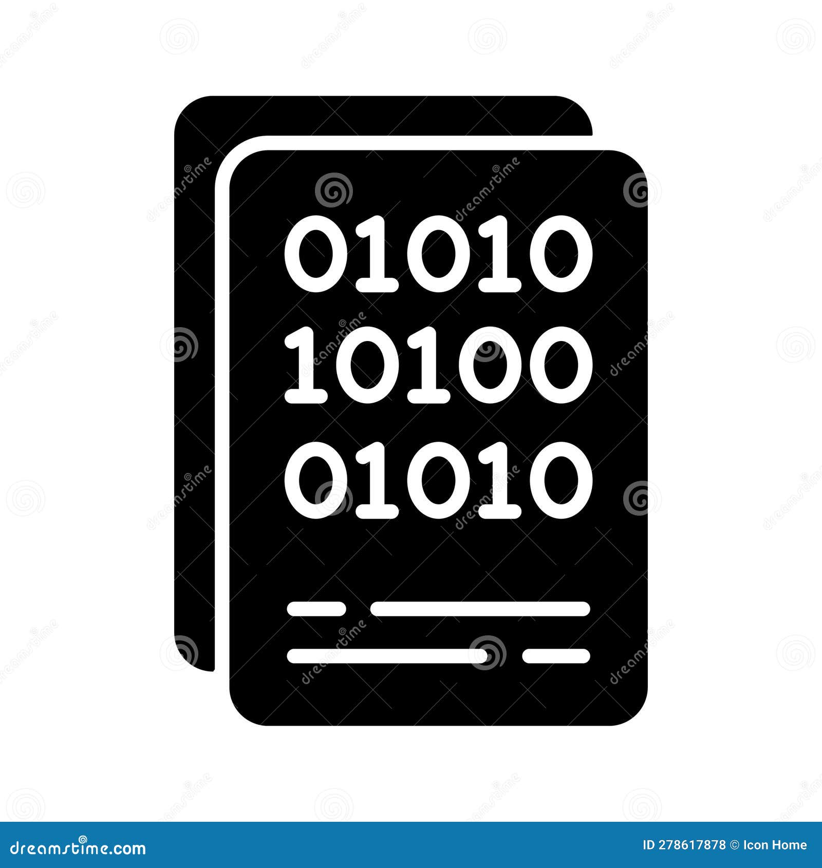 Binary Coding On Sheet Showing Vector Of Binary Coding In Modern Style Stock Vector
