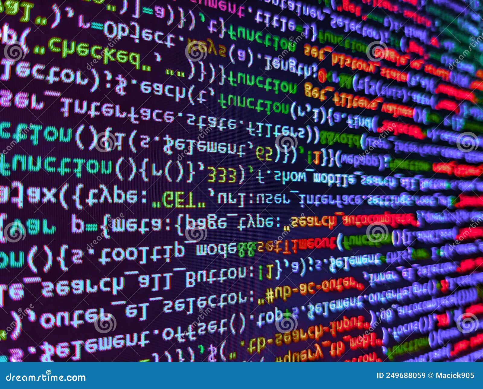 Binary Computer Code Background Abstract Programming Source Code Abstract Screen Of Software