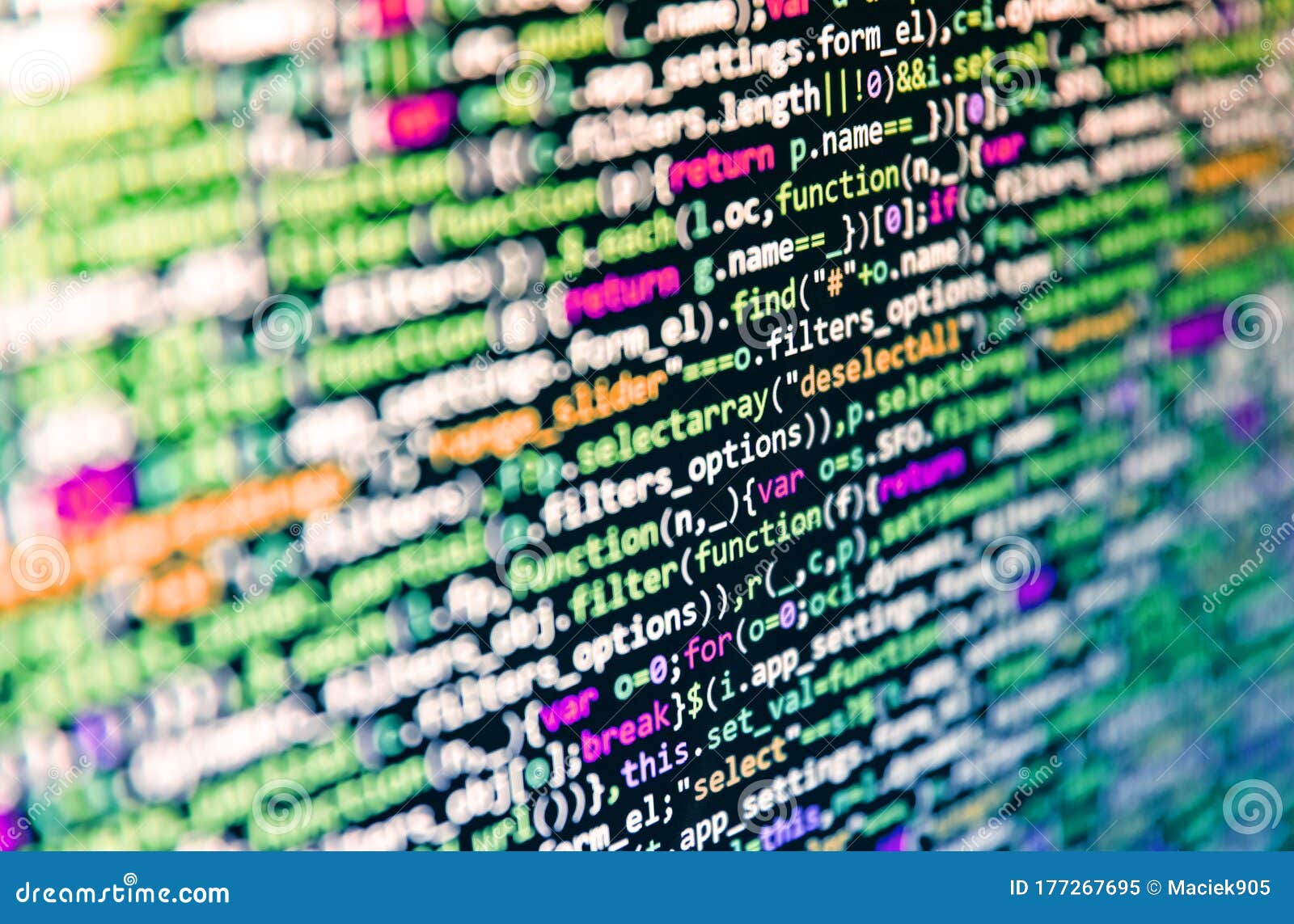 Binary Computer Code Background, Abstract. Shallow Depth of Field ...