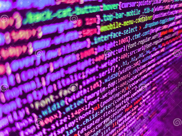 Binary Computer Code Background, Abstract. Tensorflow AI Concept Stock ...