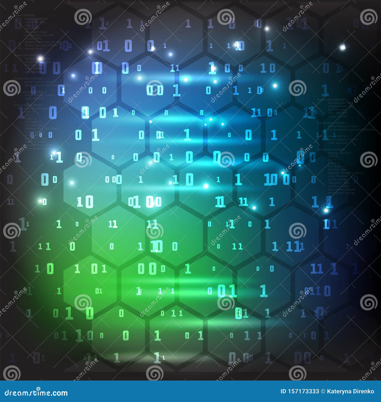 Binary Computer Code Background Gradient 01 Numbers Pattern Data And