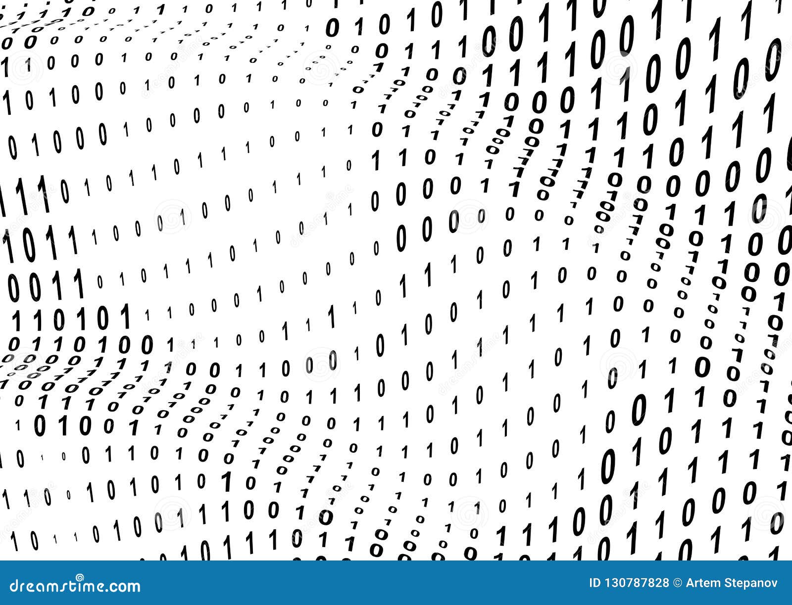 Binary Computer Code Background or Gradient 01 Numbers Pattern Stock ...