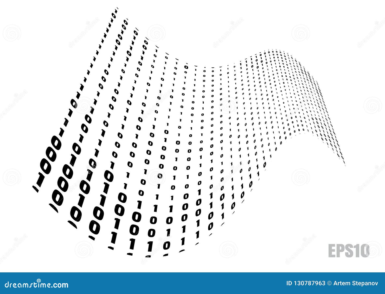 Binary Computer Code Background or Gradient 01 Numbers Pattern Stock Vector - Illustration of ...