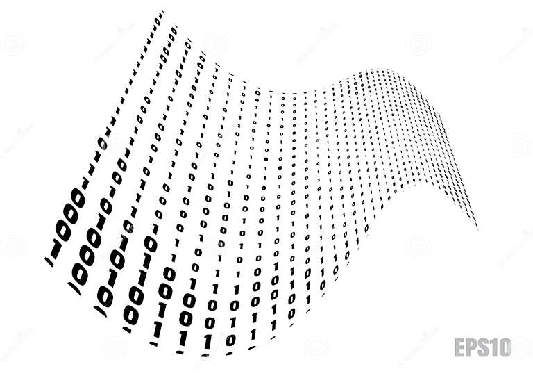 Binary Computer Code Background or Gradient 01 Numbers Pattern Stock Vector - Illustration of ...