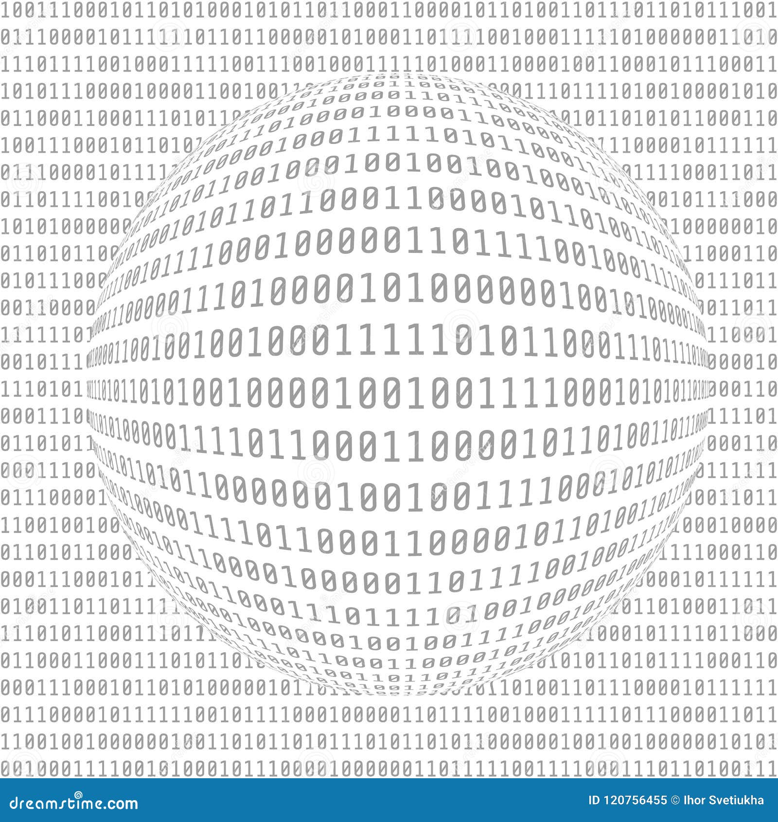Binary Computer Code Digital Data Abstract Matrix Background Hacker Concept Stock Vector
