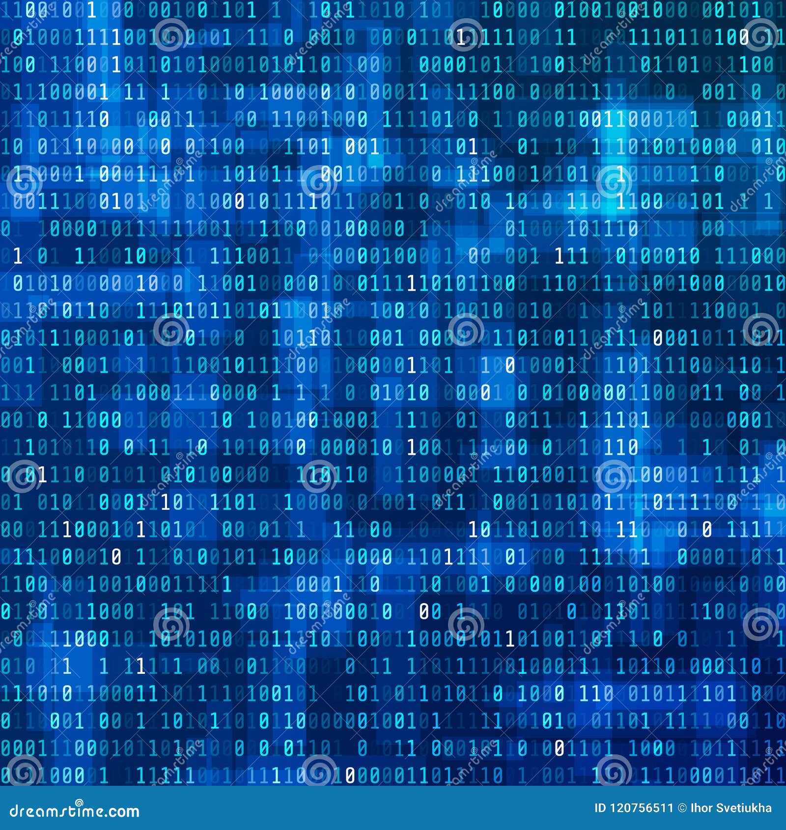 Binary Computer Code. Digital Data View. Technology Background Design ...