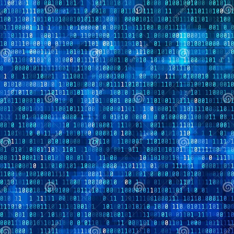 Binary Computer Code. Digital Data View. Technology Background Design ...