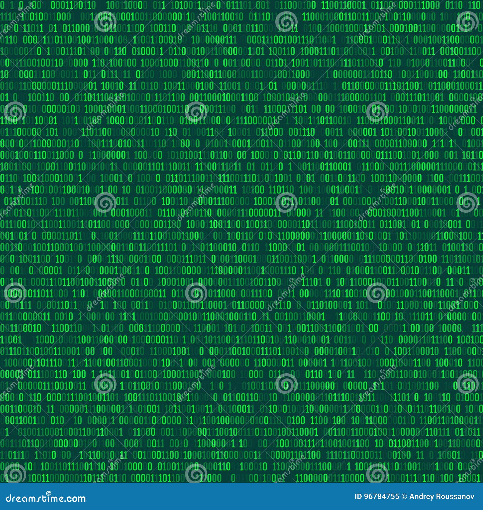 Binary Computer Code Repeating Vector Background Illustration C Stock