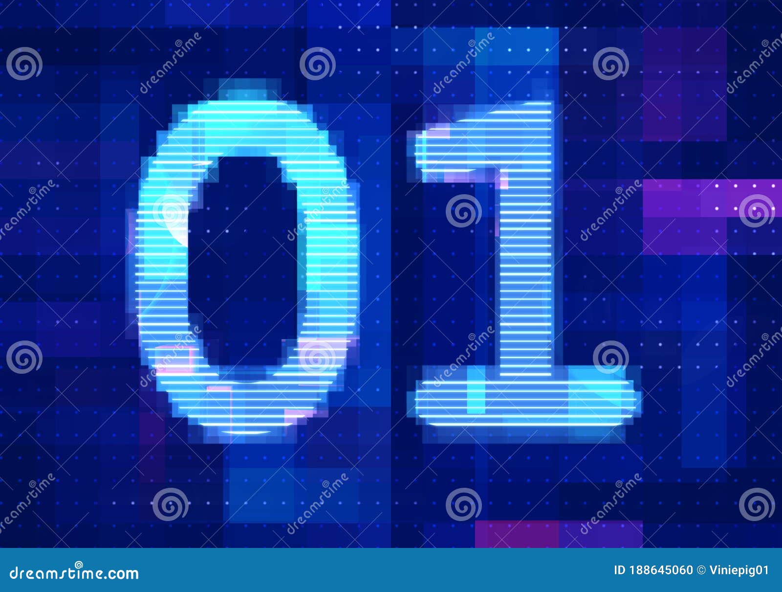 01 Binary Computer Code on the Screen on Monitor Computer Technology ...