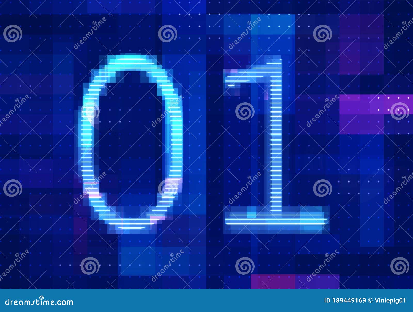 01 Binary Computer Code on the Screen on Monitor Computer Technology ...