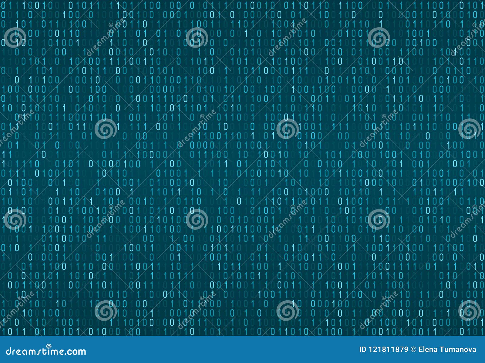 Binary Computer Code Seamless Pattern Matrix Background With Digits 10 Cartoon Vector