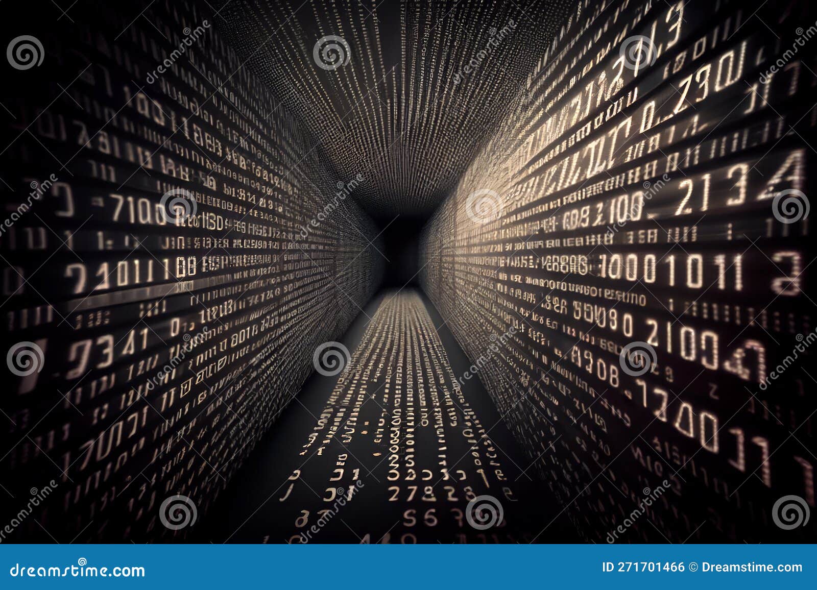 Binary Computer Matrix Code Data Stream Stock Illustration ...