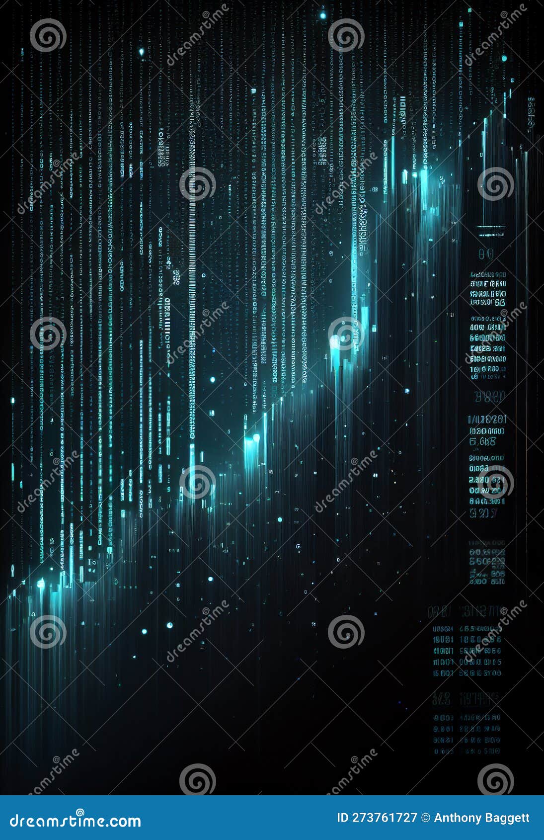 Binary Computer Matrix Code Data Stream Abstract Background Showing A Coding Transmission Over 4836