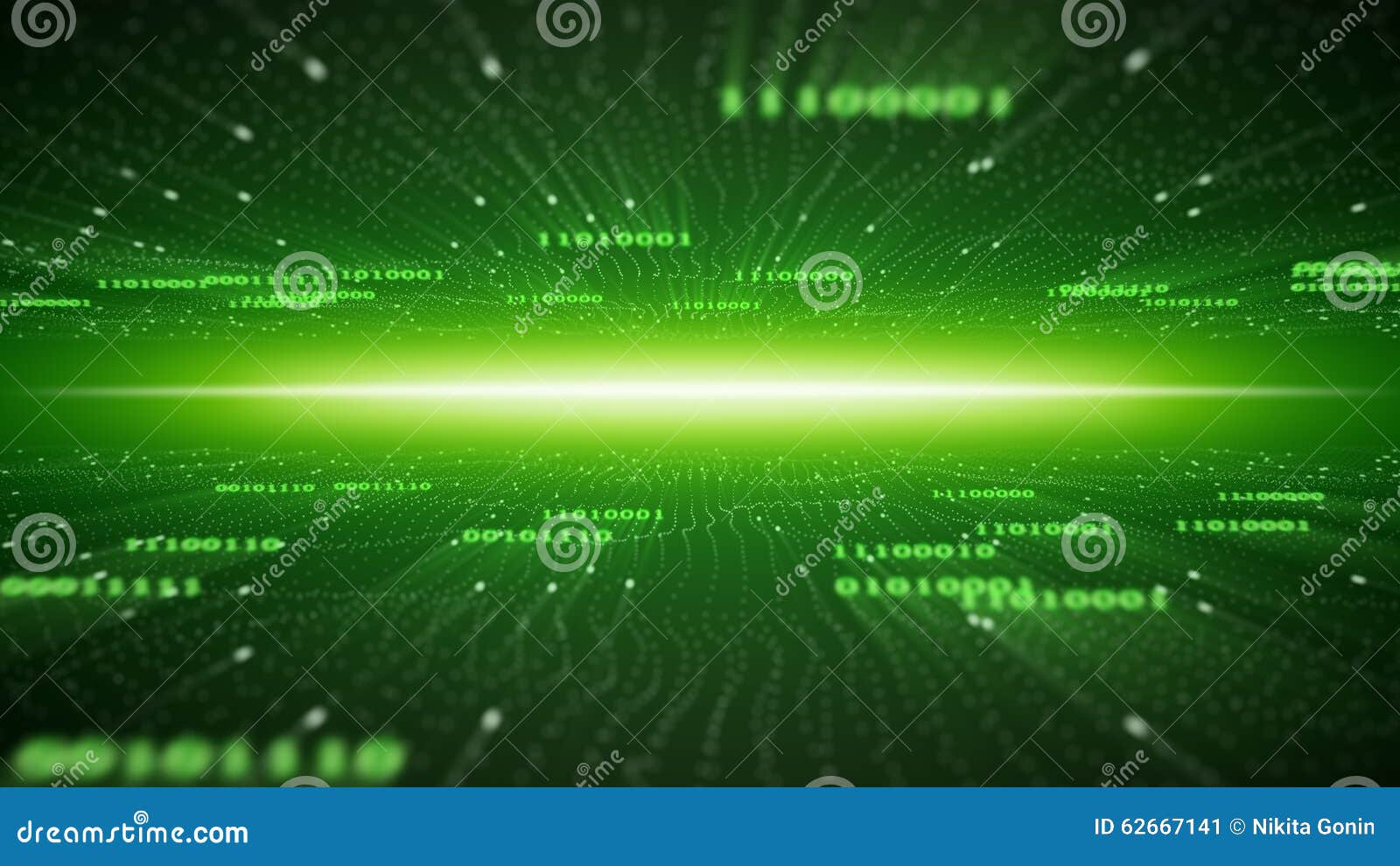 Binary Cyberspace Abstract Green Background Stock Illustration ...
