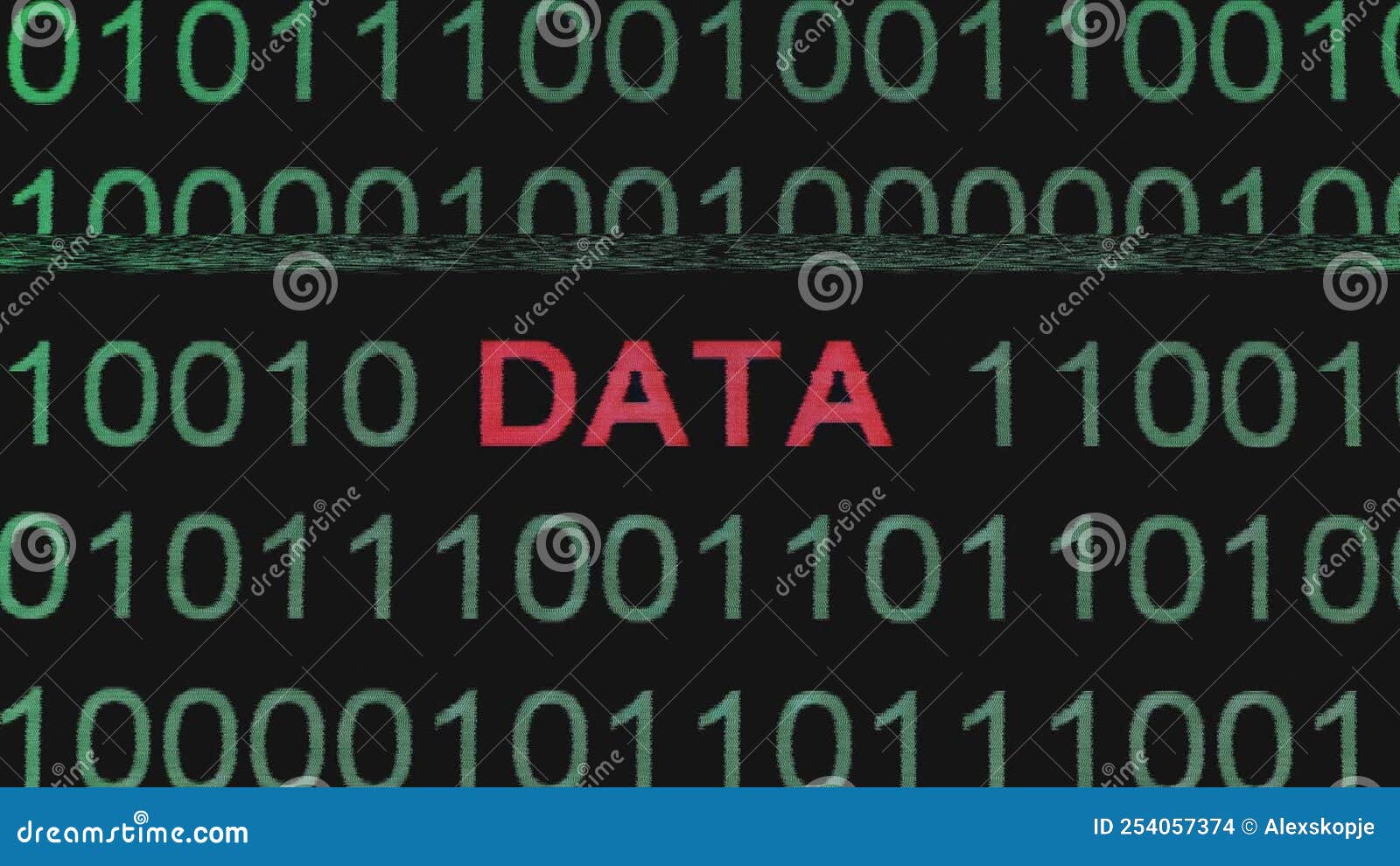 Binary Data on the Screen Glitch Effect Stock Footage - Video of hacker ...