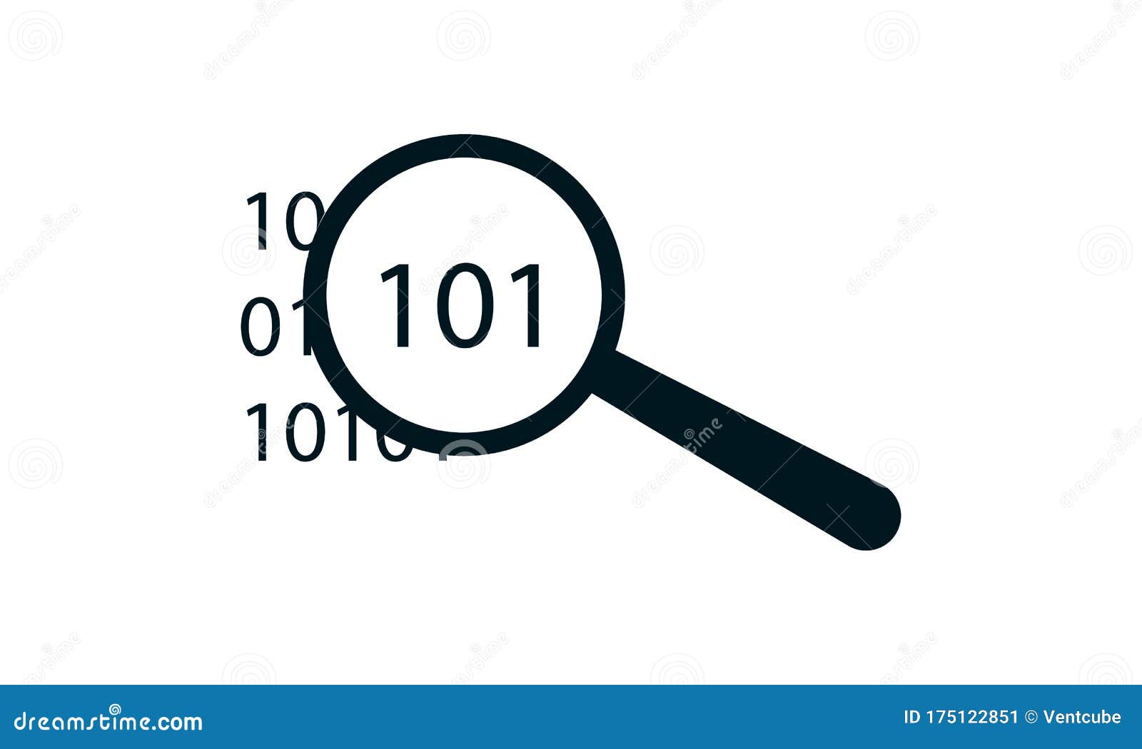 Binary Data Search Icon Vector, Flat Design Best Vector Icon Stock Illustration - Illustration ...