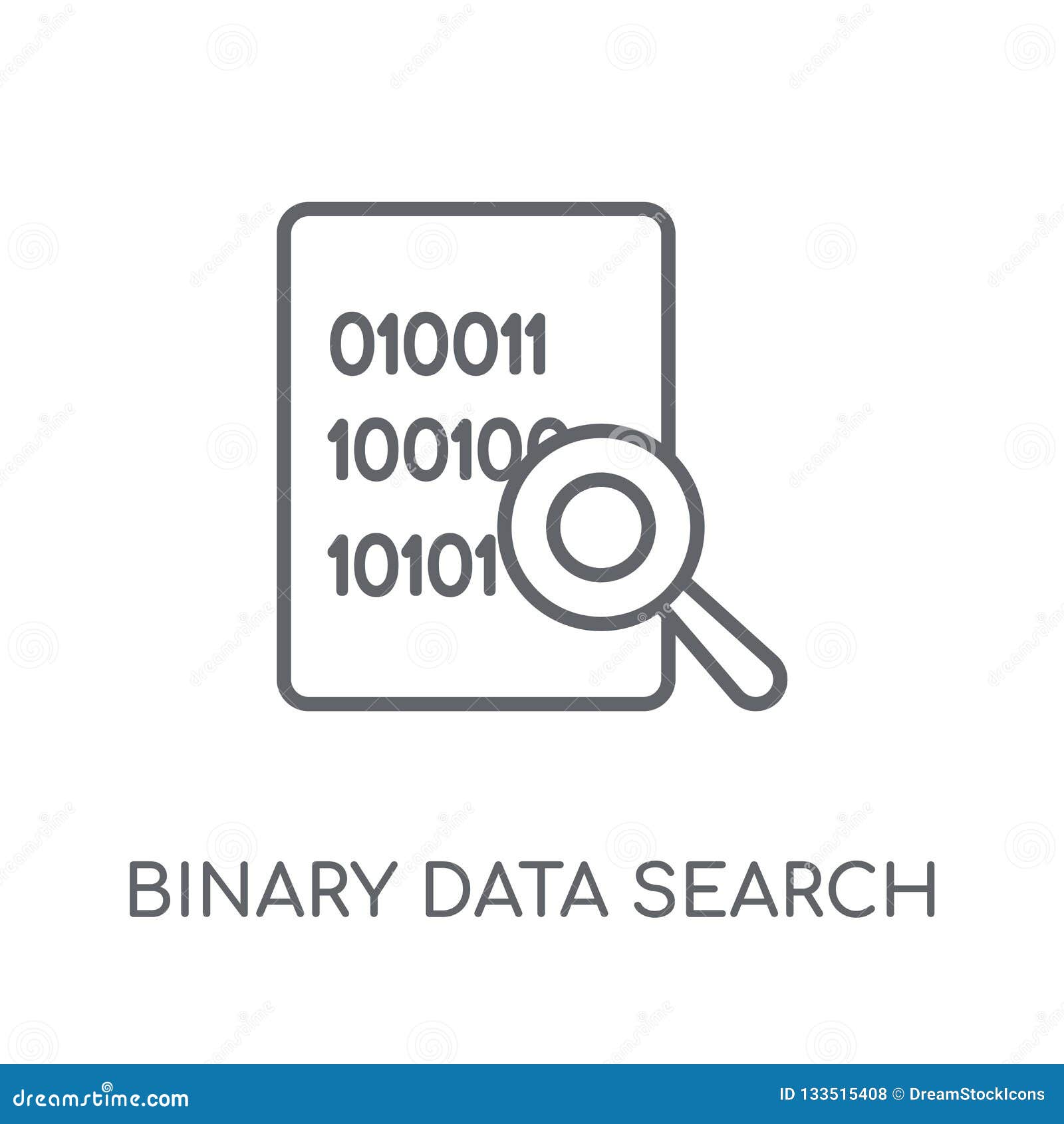 Binary Data Search Linear Icon. Modern Outline Binary Data Searc Stock ...