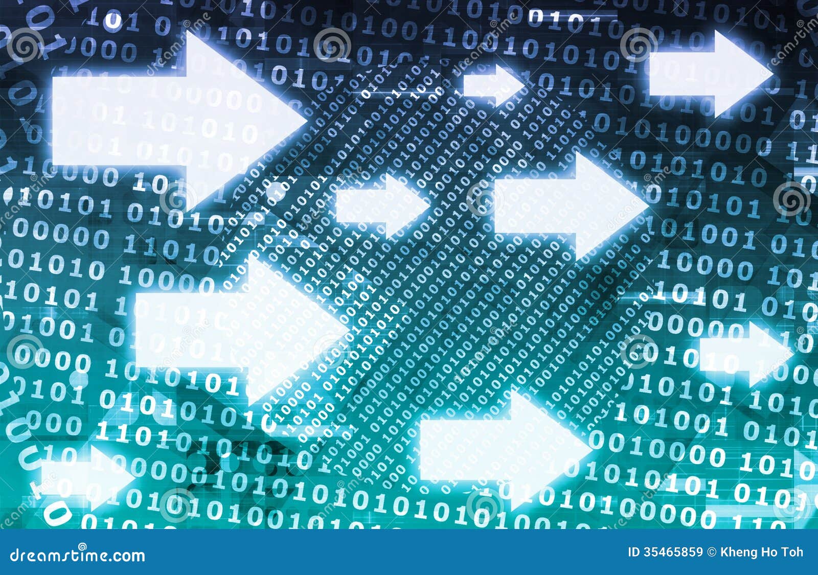 Binary Data Stream stock illustration. Illustration of cloud - 35465859