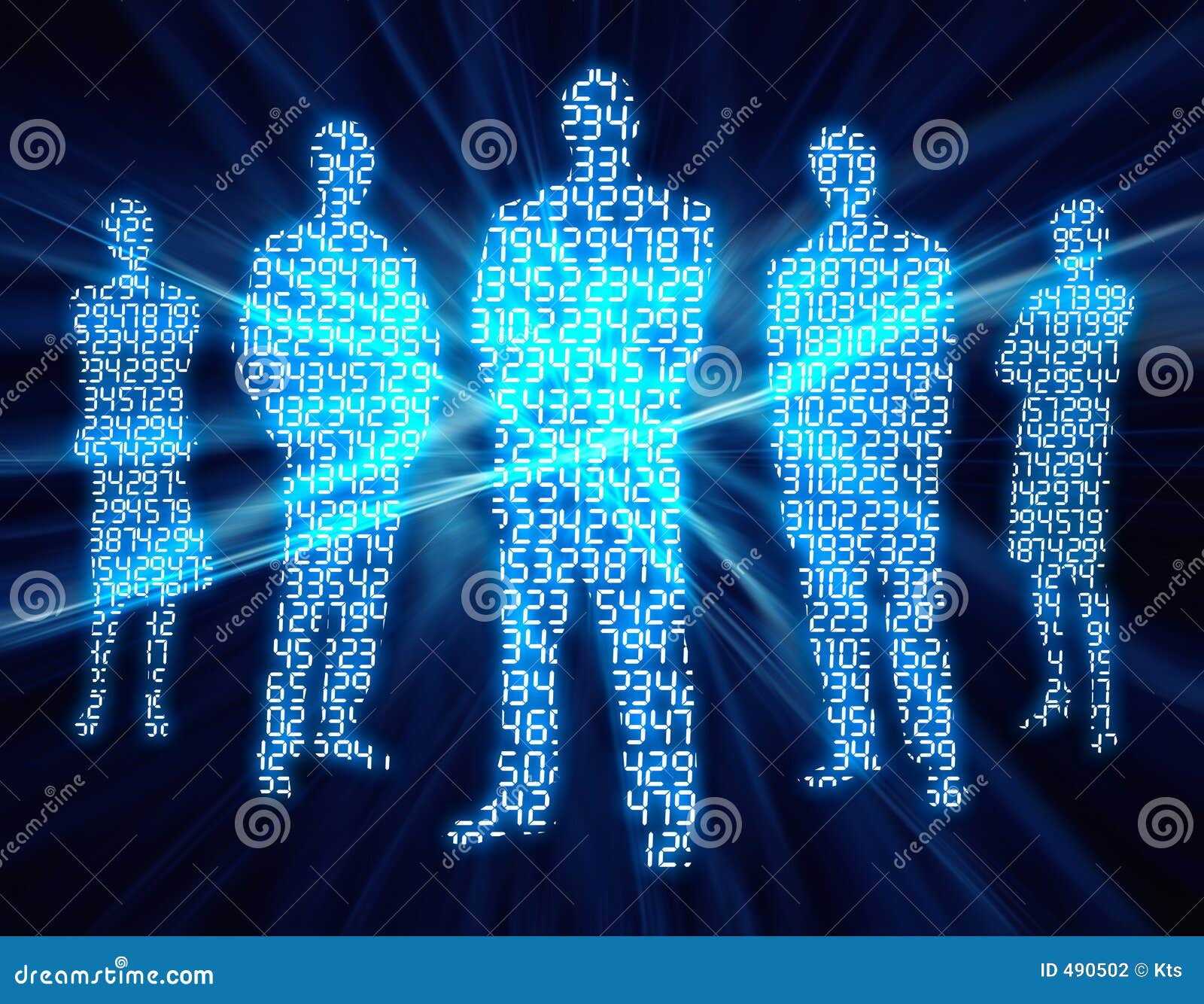 Binary Digit People stock illustration. Illustration of numbers - 490502