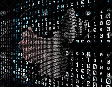 Binary Digital Array, Big Data Transmission and Map of China, Programming and Intelligent ...