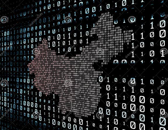 Binary Digital Array, Big Data Transmission and Map of China, Programming and Intelligent ...