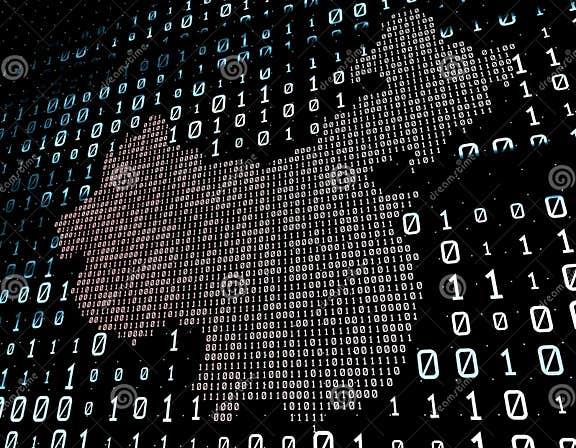 Binary Digital Array, Big Data Transmission and Map of China, Programming and Intelligent ...